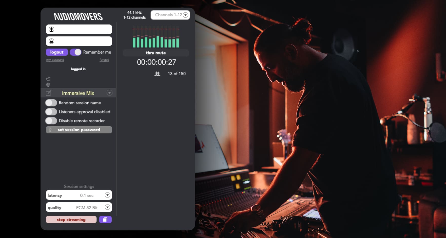 LISTENTO - Lossless multichannel streaming from any DAW